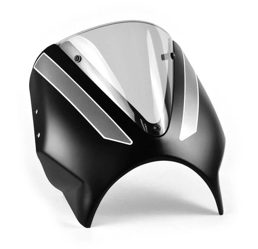 Pyramid Fly Screen '21-'23 Triumph Trident 660 | Matt Jett Black/Silve